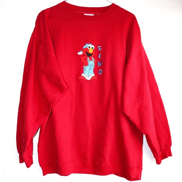 Tops | Vintage Sesame Street Elmo Sweatshirt | Poshmark
